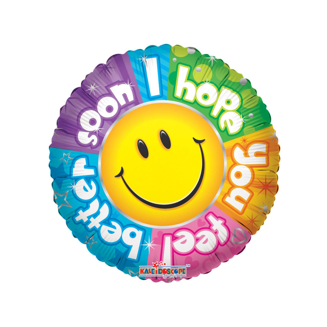 Get Well Soon Smiley Face Foil Balloon 18" – Garden State Balloons